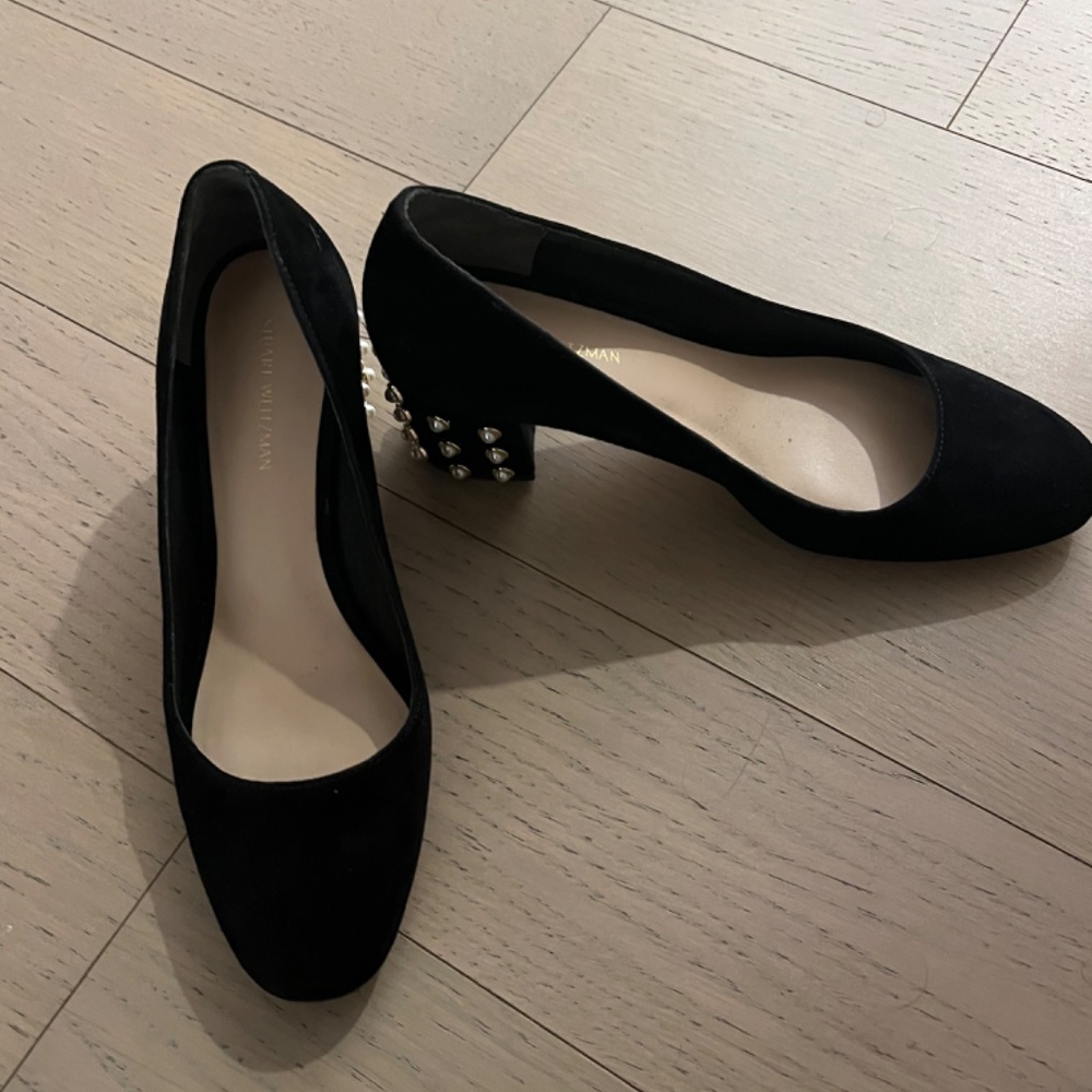 Stuart Weitzman All Pearls Block 60 Pump - Gem
